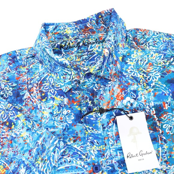 Robert Graham | Shirts | New Robert Graham Mattera Short Sleeve Button ...